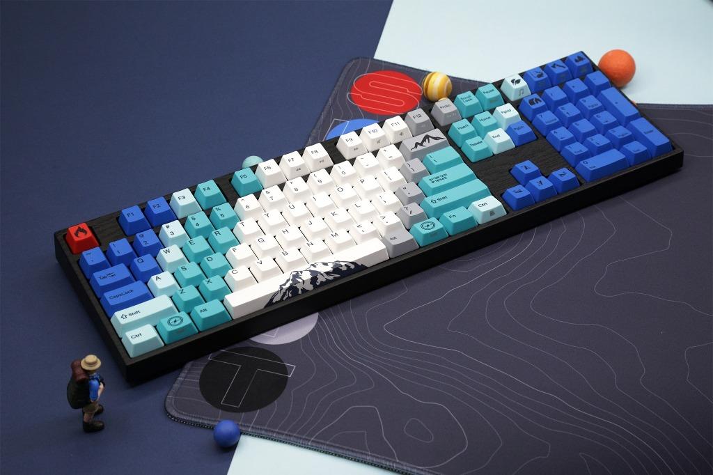 Varmilo VA108M / VA87M Summit White LED Dye Sub PBT Mechanical Keyboard ...