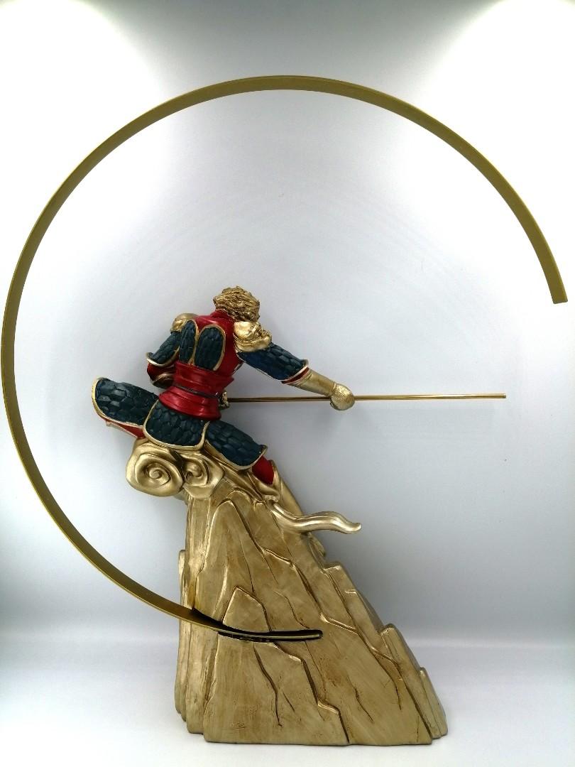 Victorious Monkey King Buddha Resin Metal Alloy Statue, 18.8 Inches ...