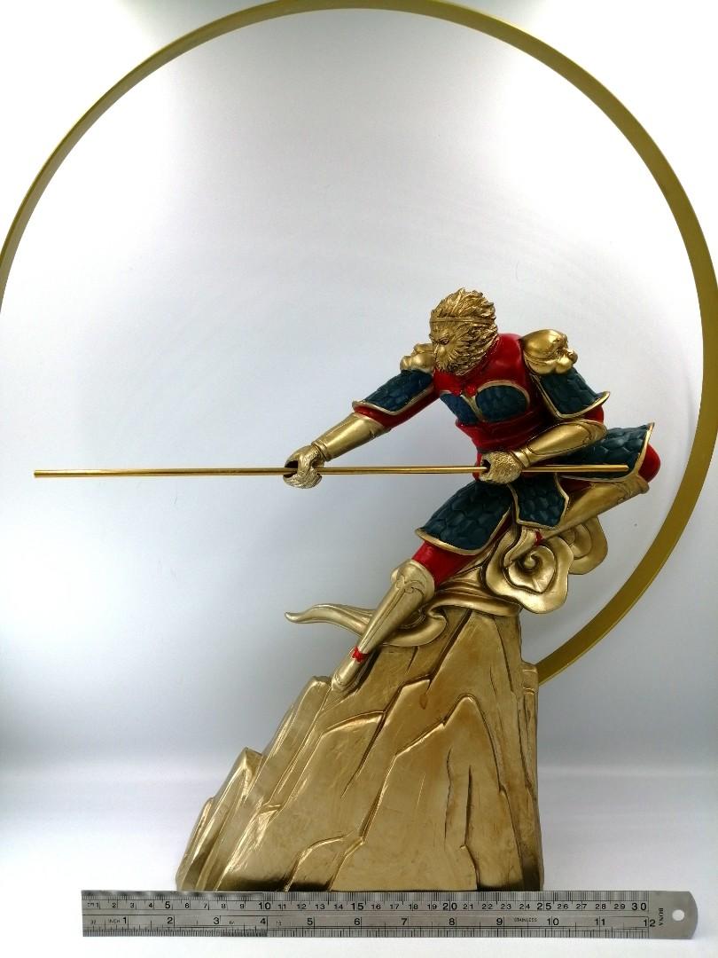 Victorious Monkey King Buddha Resin Metal Alloy Statue, 18.8 Inches ...