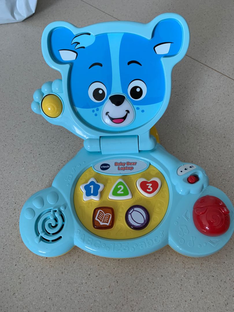 Vtech baby bear laptop, Babies & Kids, Infant Playtime on Carousell