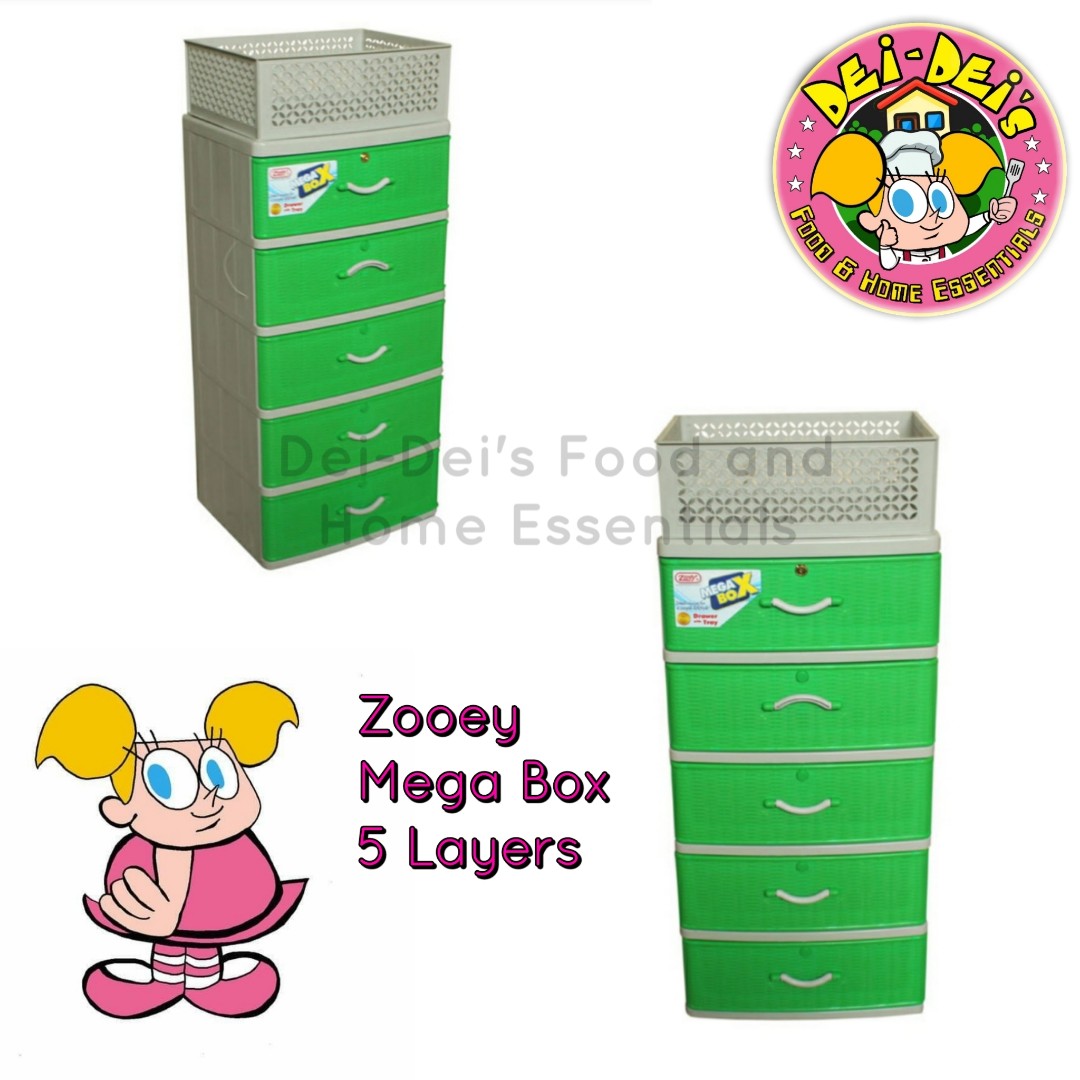 Zooey Mega Box Drawer 5 Layers, Furniture & Home Living, Furniture ...