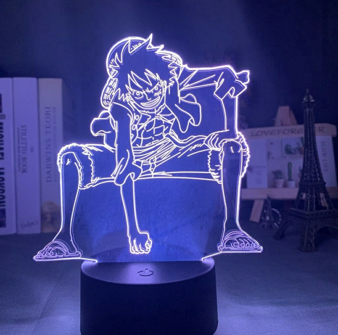 3D acrylic LED ONE PIECE CHARACTER. WITH CONTROLLER. MULTI COLOUR LED ...