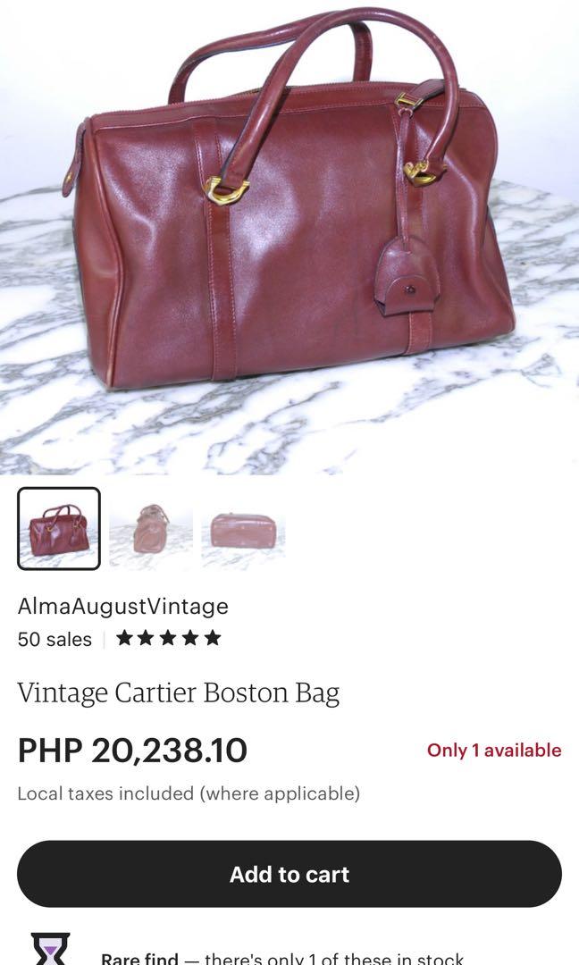 Authentic Vintage Cartier boston bag, Luxury, Bags & Wallets on Carousell