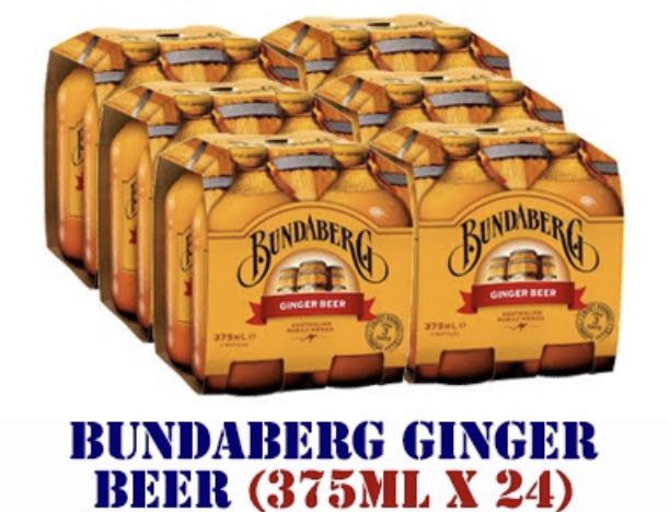 BUNDABERG GINGER BEER (375ML X 24) CARTON, Food & Drinks, Alcoholic ...