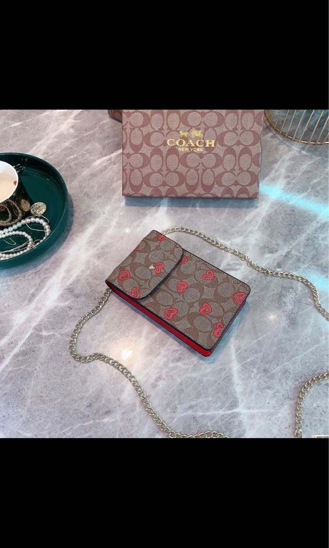 Coach handphone hp pouch bag crossbody, Luxury, Bags & Wallets, Sling ...