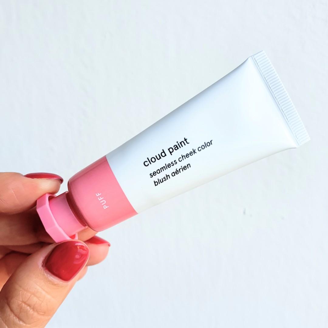 Real! Glossier Cloud Paint Blush Stain in Puff Pink, Beauty & Personal ...