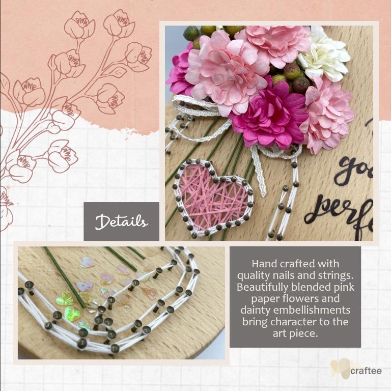 Handcrafted Jar of Flower String Art with Bible Verse | String Art ...