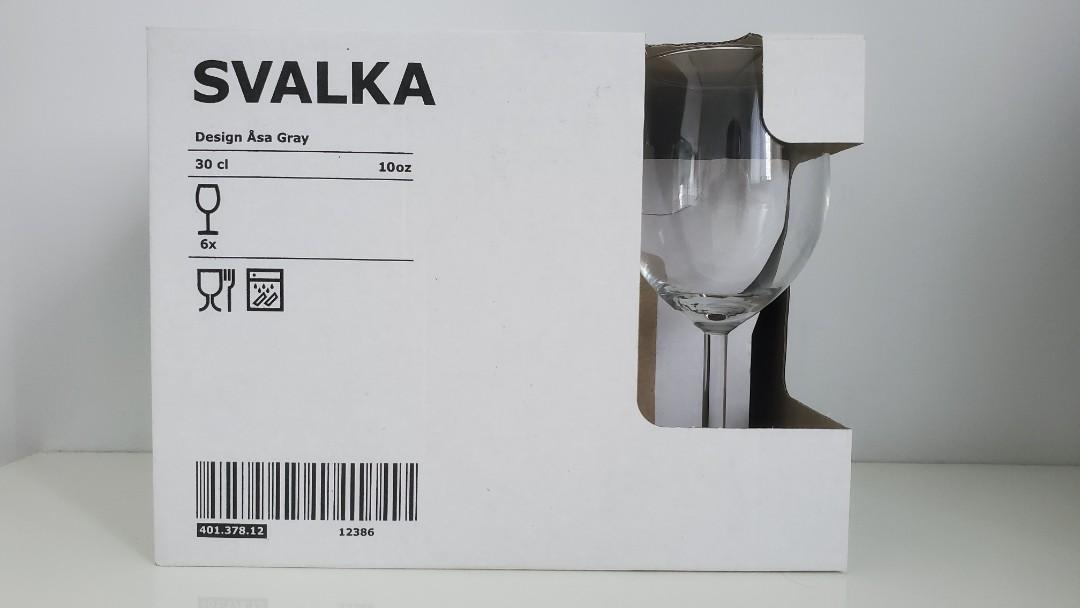 【IKEA】SVALKA Wine Glass, Furniture & Home Living, Kitchenware ...