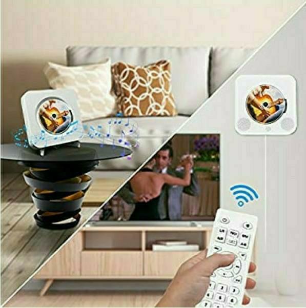 Jimwey Portable CD Player, Wall Mountable Bluetooth Built-in HiFi ...