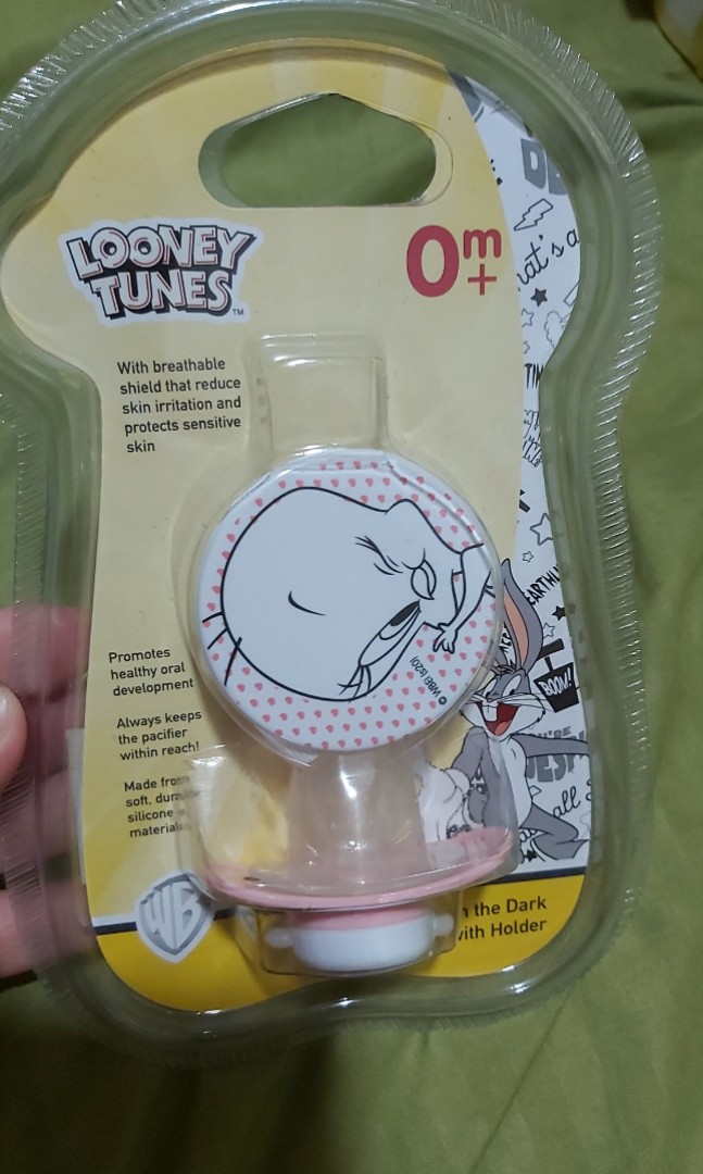 Looney tunes Pacifier with holder, Babies & Kids, Nursing & Feeding ...