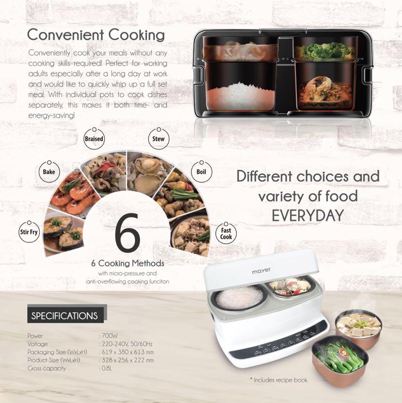 Mayer Set Meal Cooker, TV & Home Appliances, Kitchen Appliances ...