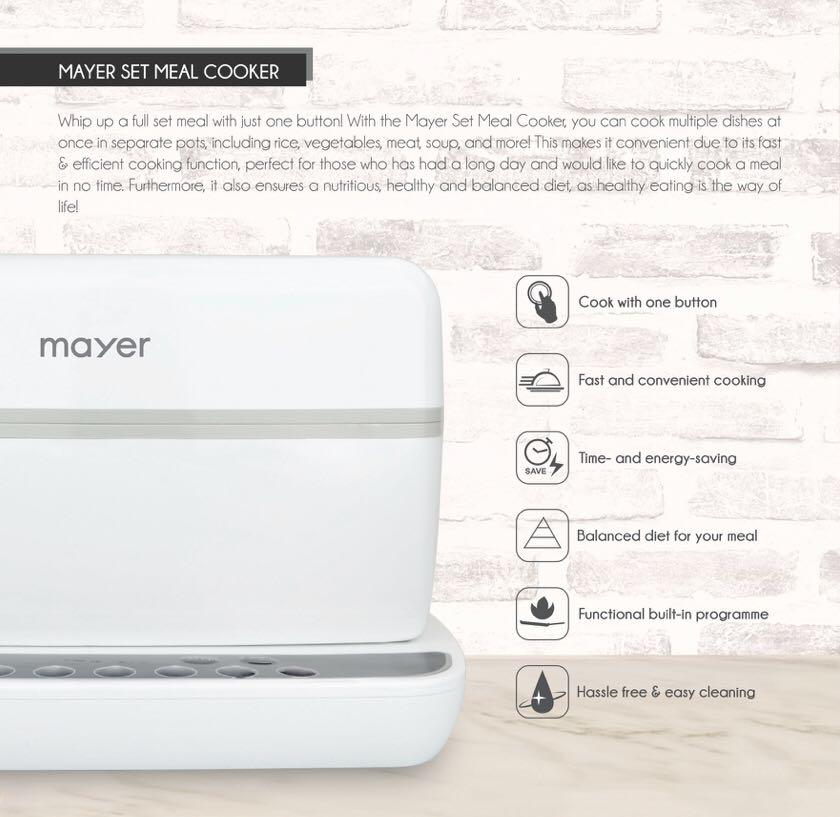 Mayer Set Meal Cooker, TV & Home Appliances, Kitchen Appliances ...