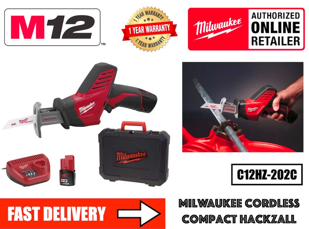 Milwaukee C12HZ 12V Cordless Hacksaw / Sabresaw/ Reciprosaw Lithium ...
