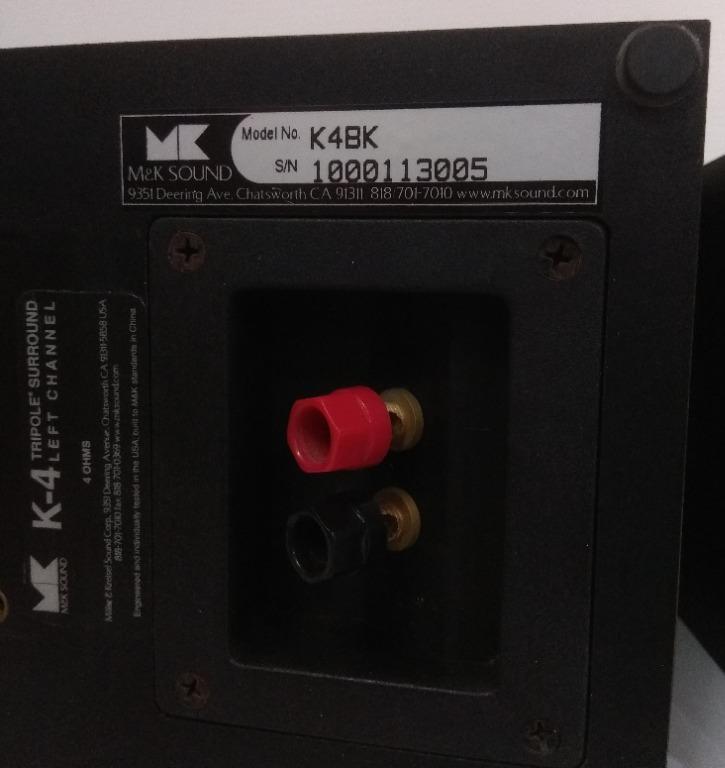 M&K Miller & Kreisel Sound - K4BK Tripole Surround Speakers, Audio ...