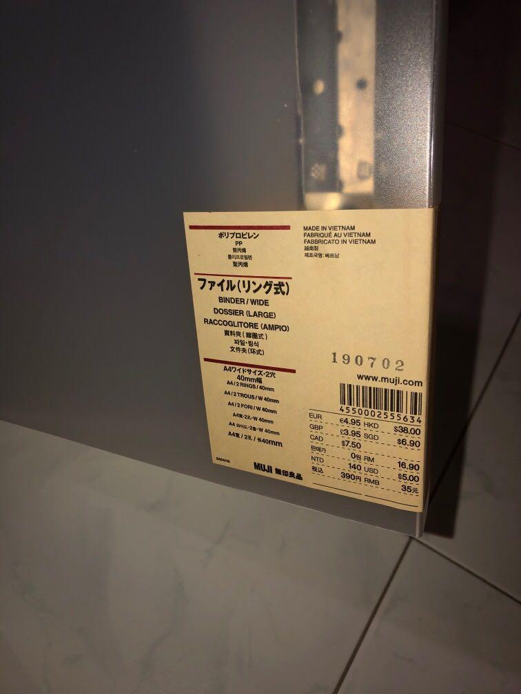 Muji Ring File, Hobbies & Toys, Stationery & Craft, Stationery & School ...