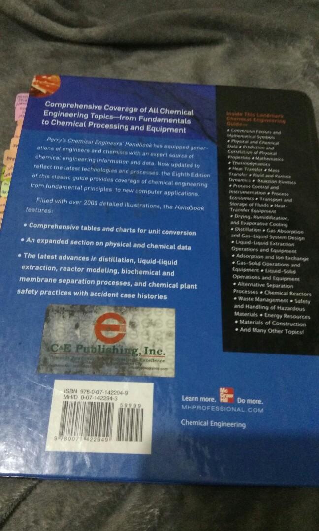 Perry's Chemical Engineering Handbook - 8th Edition, Hobbies & Toys ...