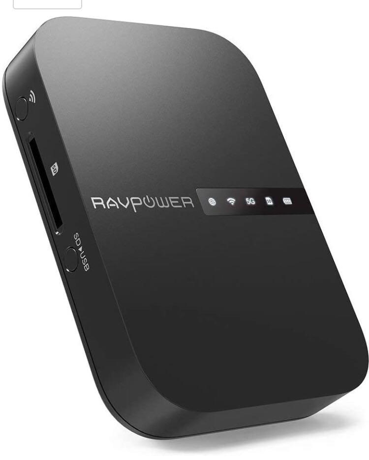 RAVPower FileHub, Travel Router AC750, Wireless SD Card Reader, Connect ...