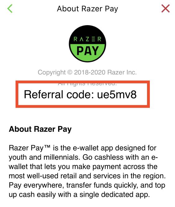 Razer Pay referral code, Free Items on Carousell