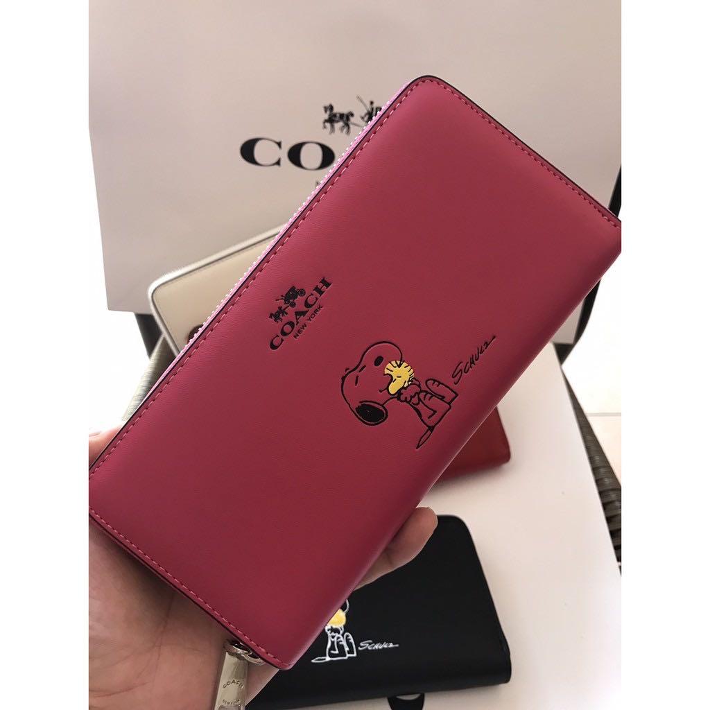 *FREE SHIPPING* Snoopy COACH Long Wallet, Women's Fashion, Bags ...