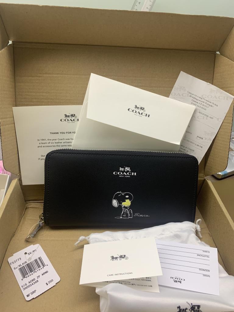 *FREE SHIPPING* Snoopy COACH Long Wallet, Women's Fashion, Bags ...