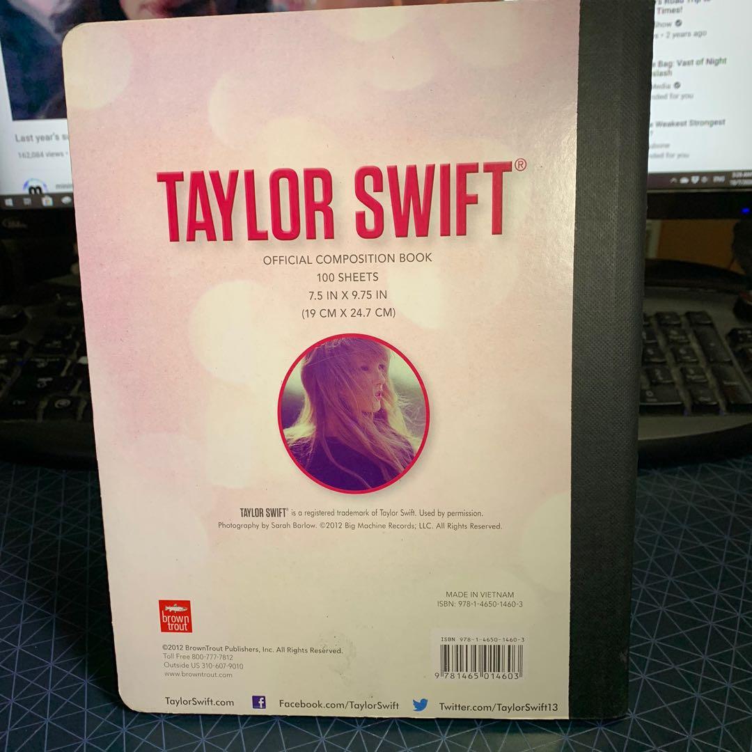 Taylor Swift Red Composition Book Design A, Books & Stationery ...