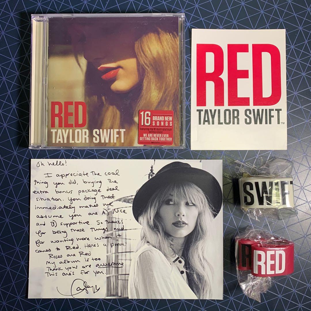 Taylor Swift Red Limited Edition CD Album Bonus Package, Hobbies & Toys ...