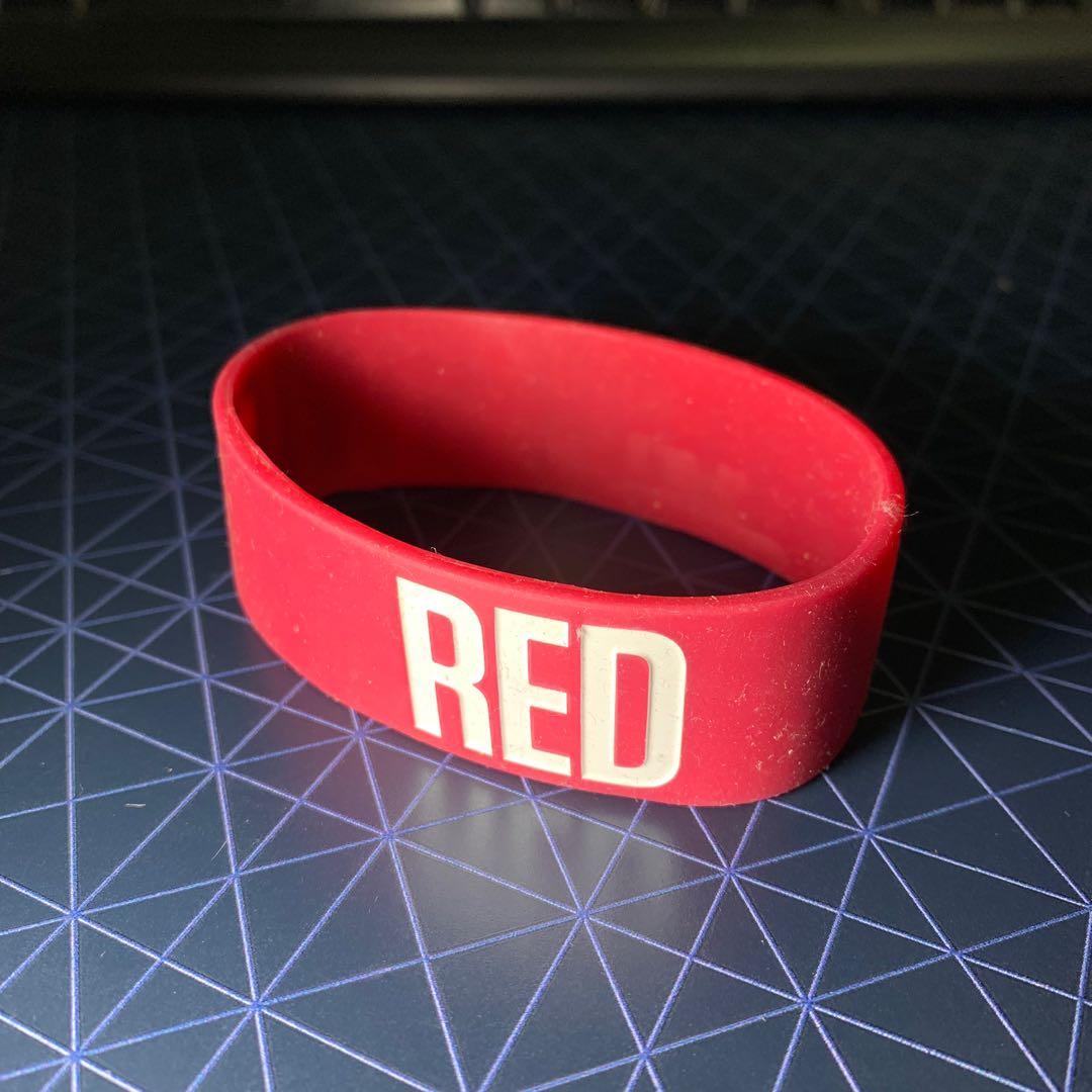 Taylor Swift RED Rubber Bracelet Wristband, Hobbies & Toys, Music ...