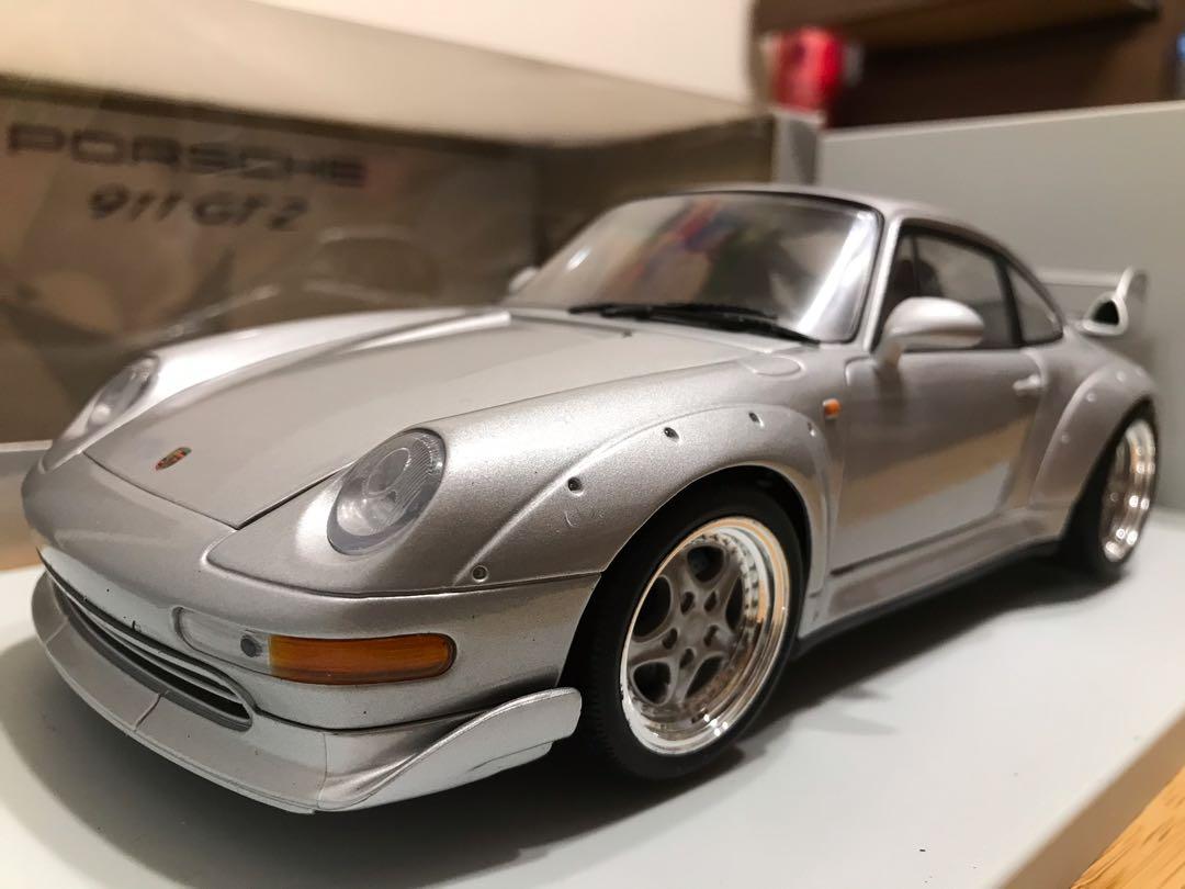 絕版罕有UT Models 1/18 Porsche 911 GT2 street 1997 silver ！Autoart, 興趣及遊戲 ...