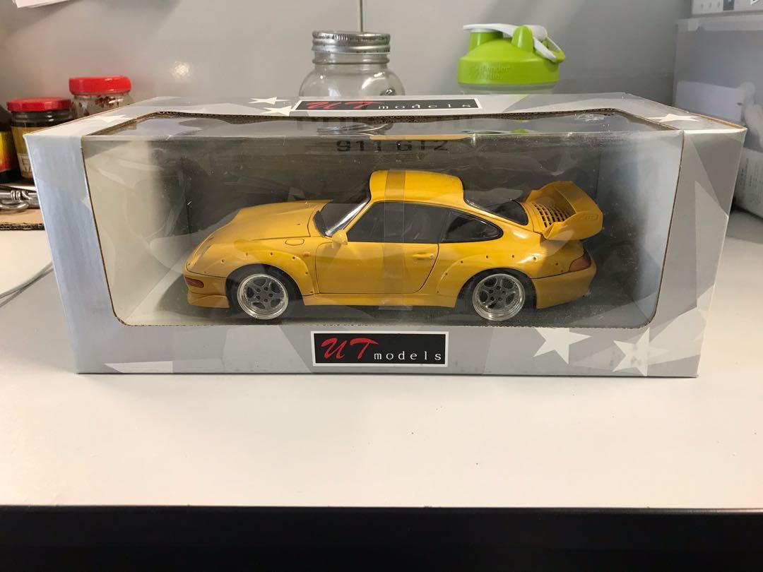 絕版罕有UT Models 1/18 Porsche 911 GT2 1997 yellow ！Autoart, 興趣及遊戲, 玩具 & 遊戲 ...
