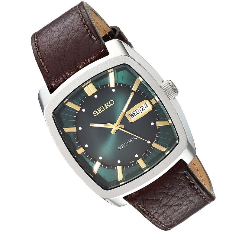 100% Authentic SNKP27 Seiko Recraft Leather Automatic Square Leather ...