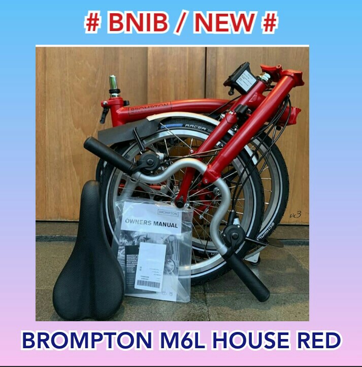 BROMPTON M6L HOUSE RED, Olah Raga, Sepeda di Carousell
