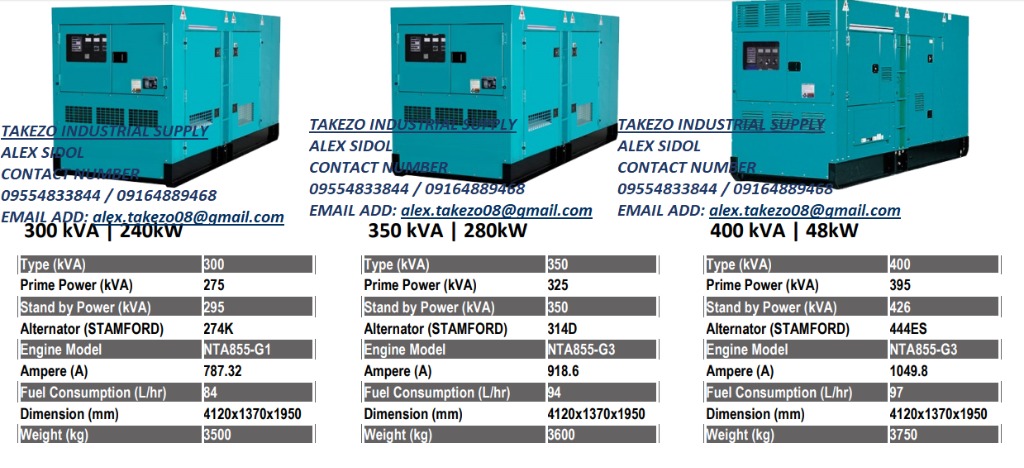 DIESEL GENERATOR 400 kVA | 48kW PHASE 3, Commercial & Industrial ...