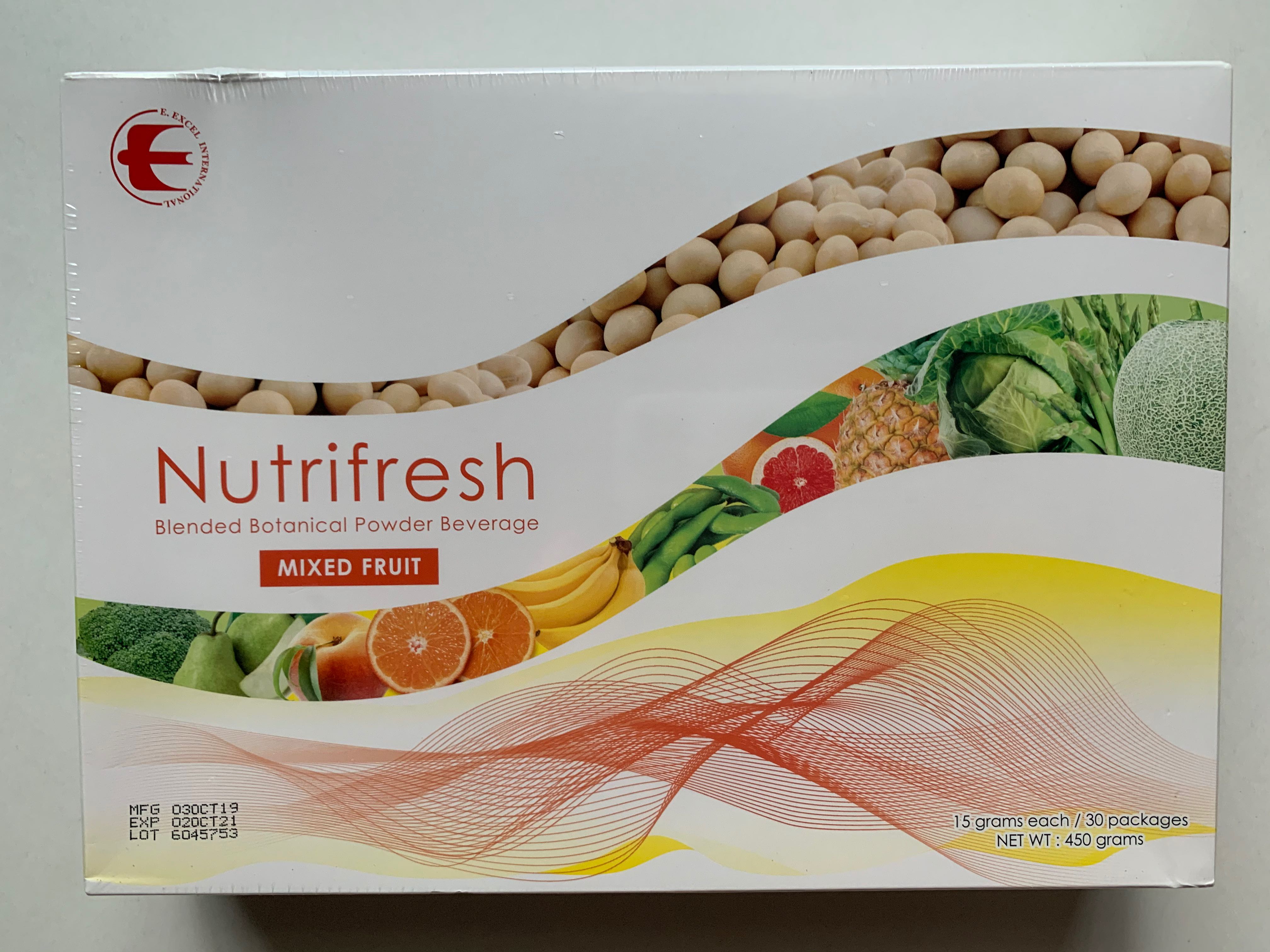 E.Excel Nutrifresh mixed fruit blended powder beverage , Food & Drinks, Beverages on Carousell