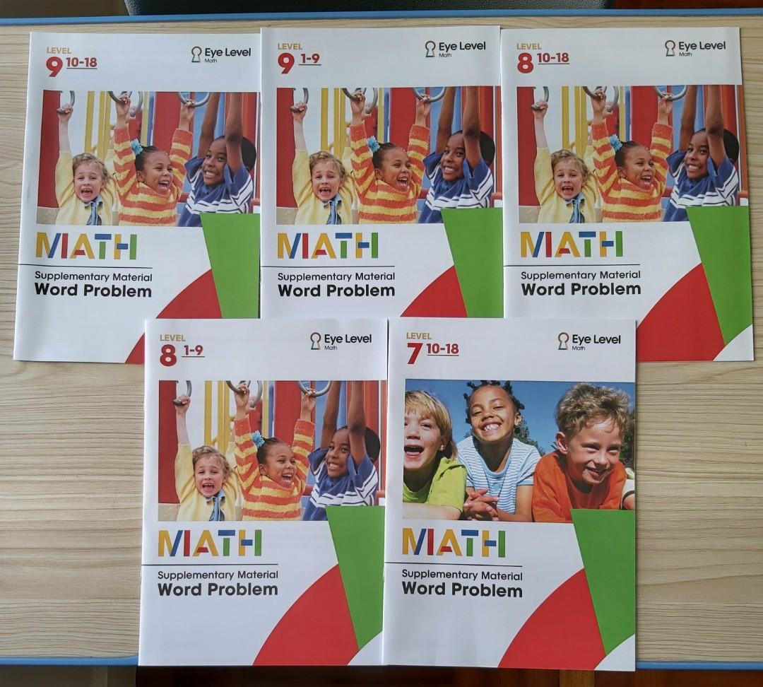 全新Eye Level 數學文字題 Math Word problem k2-p1, 興趣及遊戲, 書本 & 文具, 教科書 - Carousell