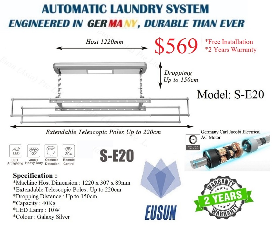 Eusun Auto Laundry Rack System/Eusun Cloth Hanger/Germany Quality ...