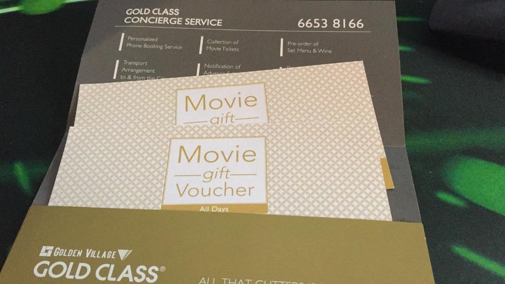Golden Village Gold Class Voucher All Day, Tickets & Vouchers, Vouchers ...