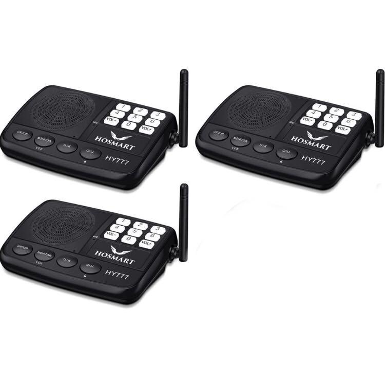 Hosmart Wireless Intercom System Long Range 7-Channel Security Wireless ...