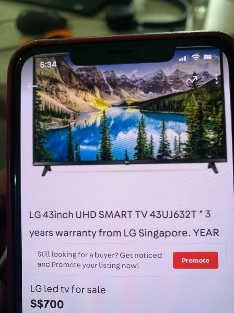 LG 43 inch uhd smart tv, TV & Home Appliances, TV & Entertainment, TV Parts & Accessories on ...