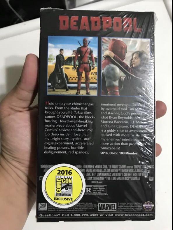 Marvel Deadpool SDCC edition rare VHS cassette tape autographed Ryan ...