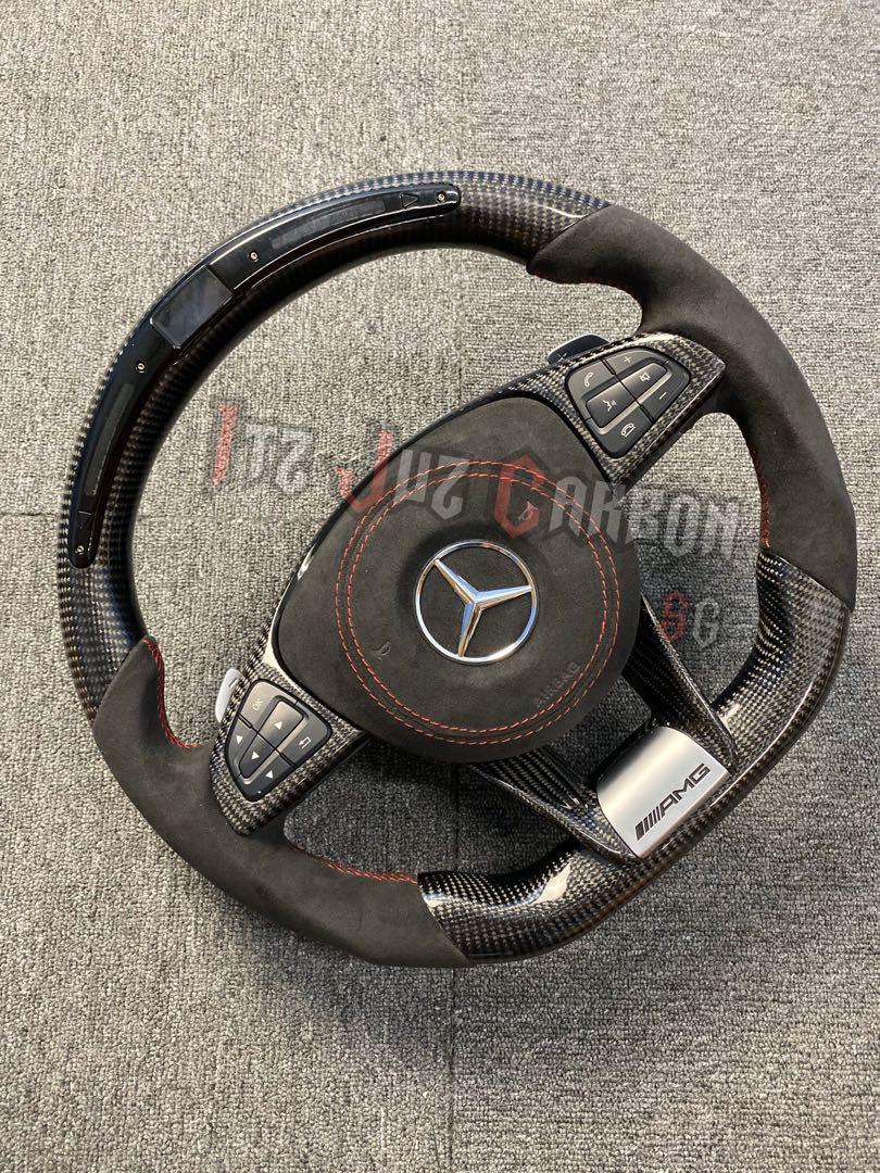 Mercedes Carbon Fibre AMG led steering wheel, Car Accessories ...
