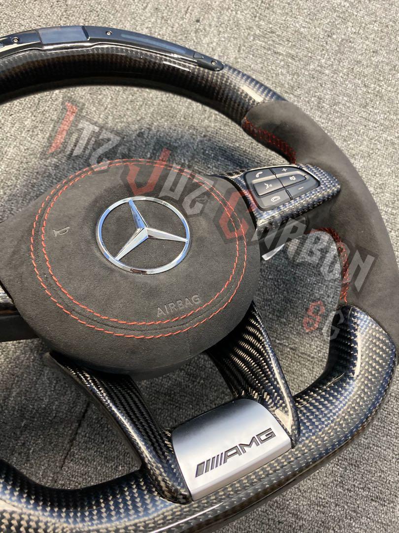Mercedes Carbon Fibre AMG led steering wheel, Car Accessories ...