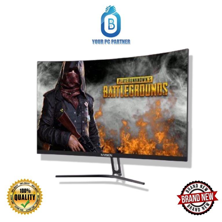 Nvision XC24S 24 inches 75Hz Curve Monitor, 1920 x 1080 FHD Gaming ...