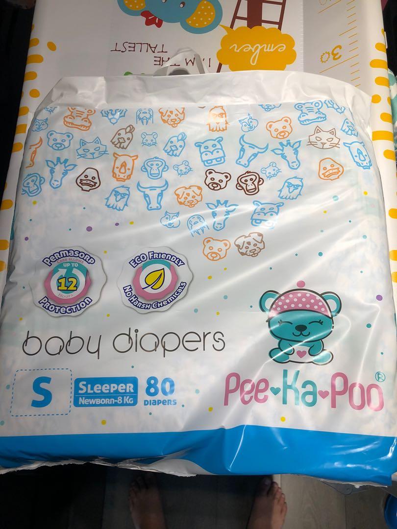 Pee-ka-poo diaper (S size), Babies & Kids, Bathing & Changing, Diapers ...