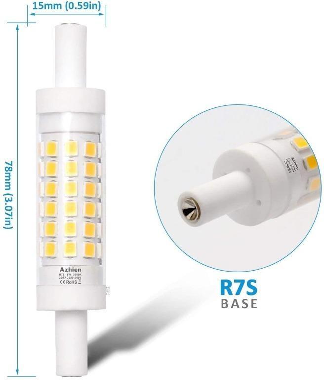 PHKVH R7S LED Bulb 78mm 5W Double End Linear Reflector Lamp, Furniture ...