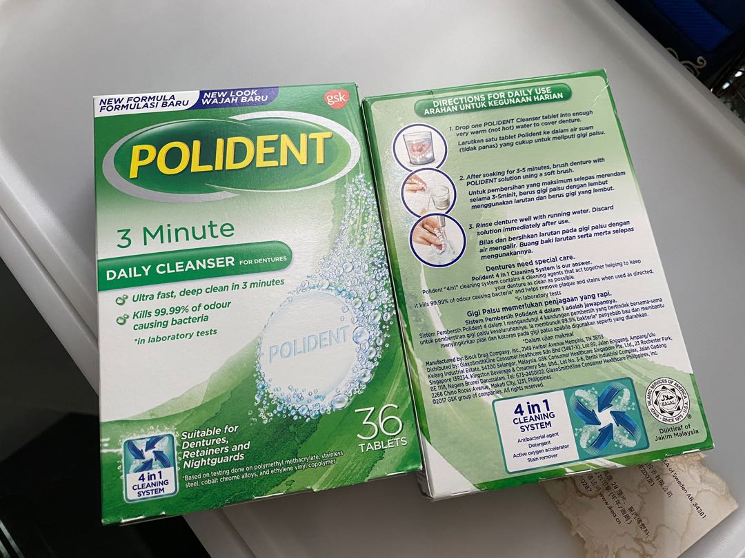 Polident Retainer/Denture Cleaner, Beauty & Personal Care, Bath & Body ...