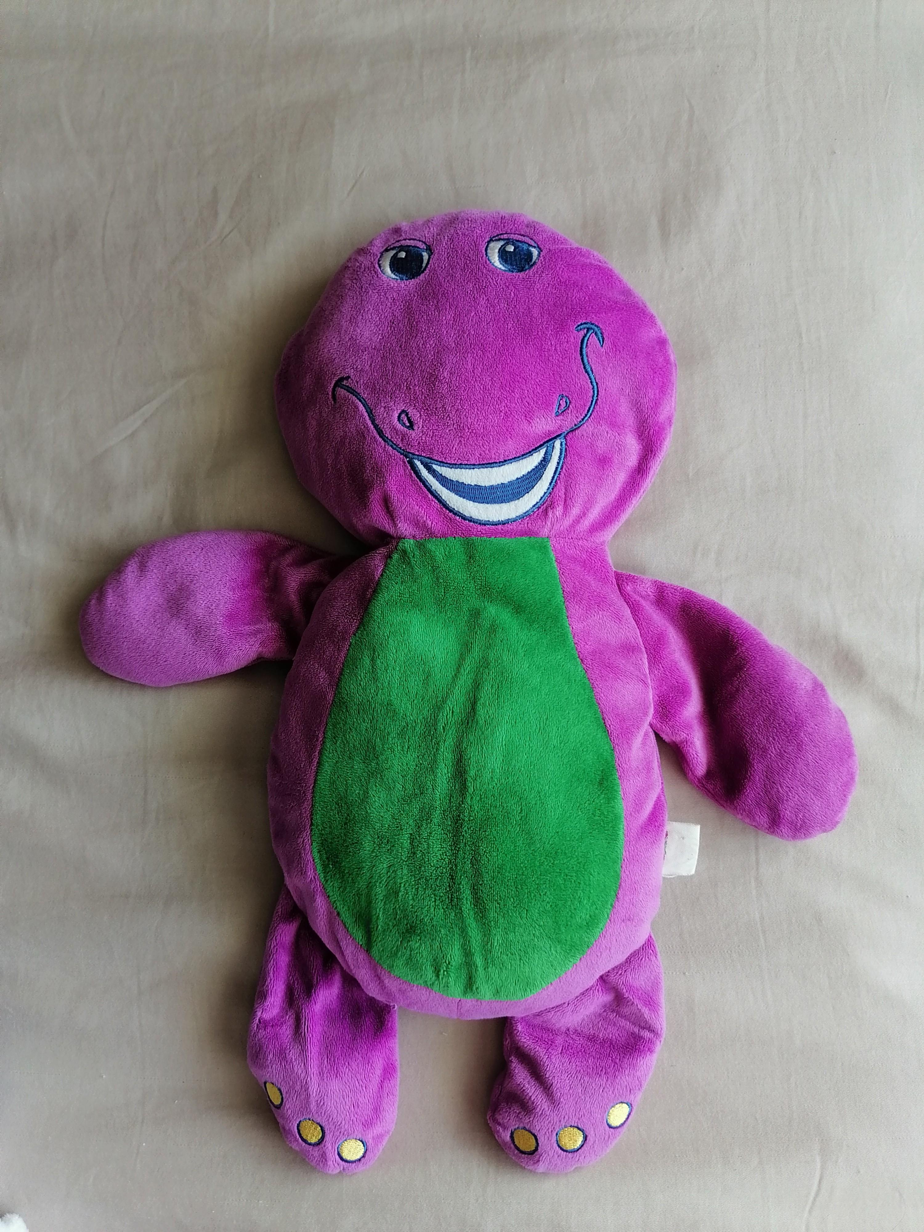 Set of Barney Pillow, Bolster & Hand Puppet, Hobbies & Toys, Toys ...