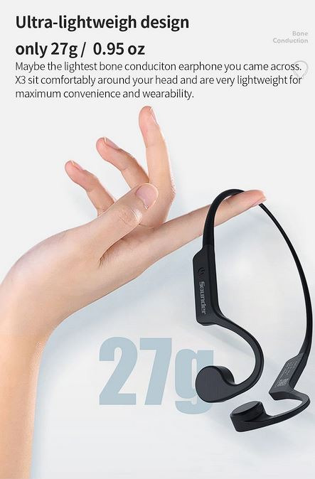 Sounder X3 bluetooth bone conduction headphone, Sports Equipment ...