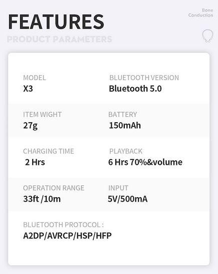 Sounder X3 bluetooth bone conduction headphone, Sports Equipment ...