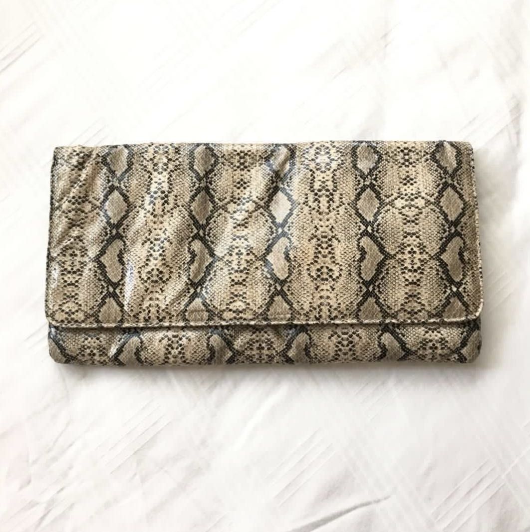 Sportsgirl Faux Snake skin clutch and sling, Women's Fashion, Bags ...