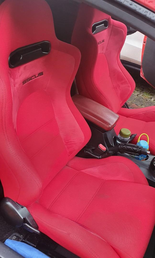Kia Koup / Forte - Sscus E28 reclinable red sport seat one pair with ...